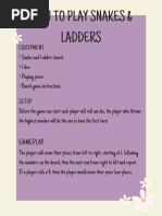 Snakes and Ladders Rules | PDF