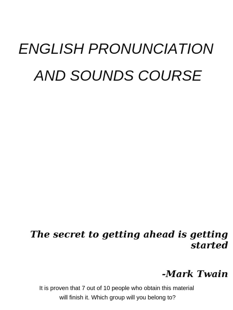 English Pronunciation and Sounds Course | PDF | English Language ...