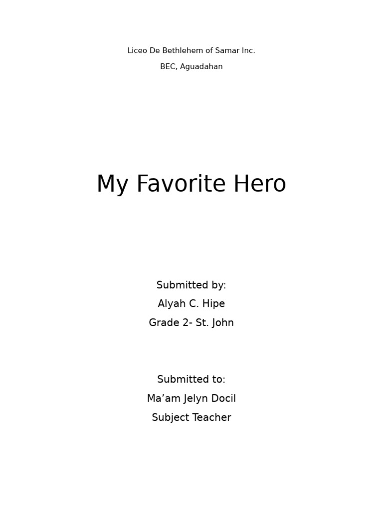 Superhero | PDF