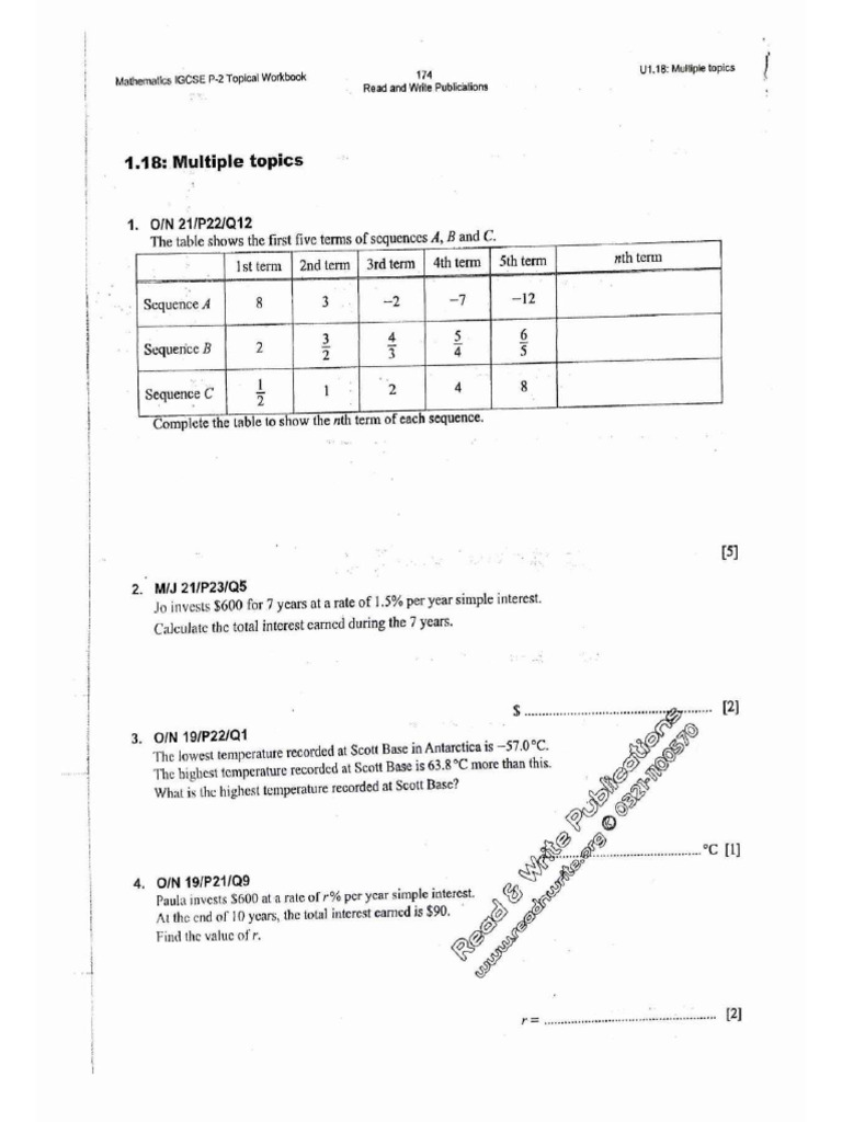 Multiple Topics | PDF