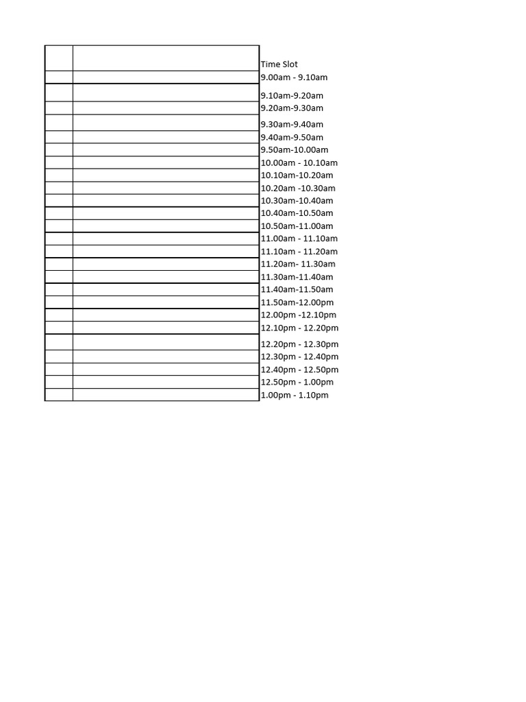 Grade IXB PTM Time Slot | PDF