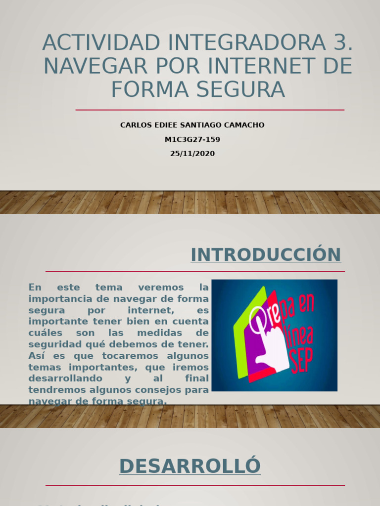 Actividad Integradora 3. Navegar Por Internet de Forma Segura | PDF | Privacidad en internet ...