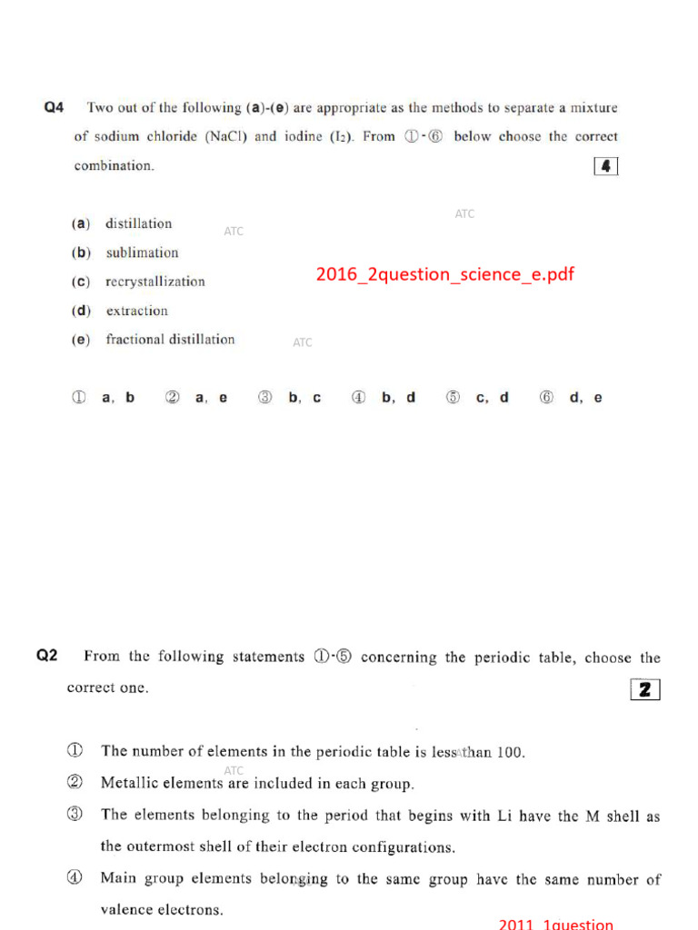 Assignment 2 (Periodic Properties Past Paper) | PDF