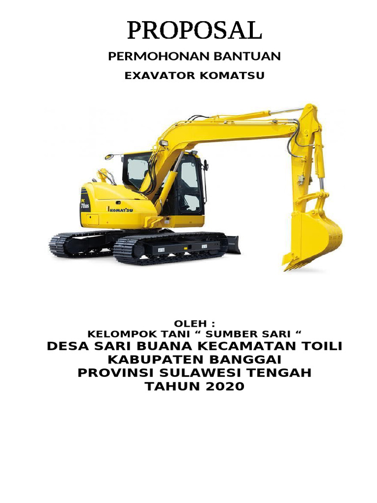 Permohonan Exavator untuk Kelompok Tani | PDF