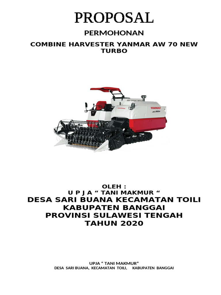 PROPOSAL UPJA TANI MAKMUR | PDF
