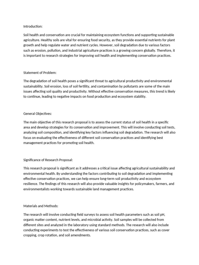 Introduction to soil health and conservation | PDF | Soil ...