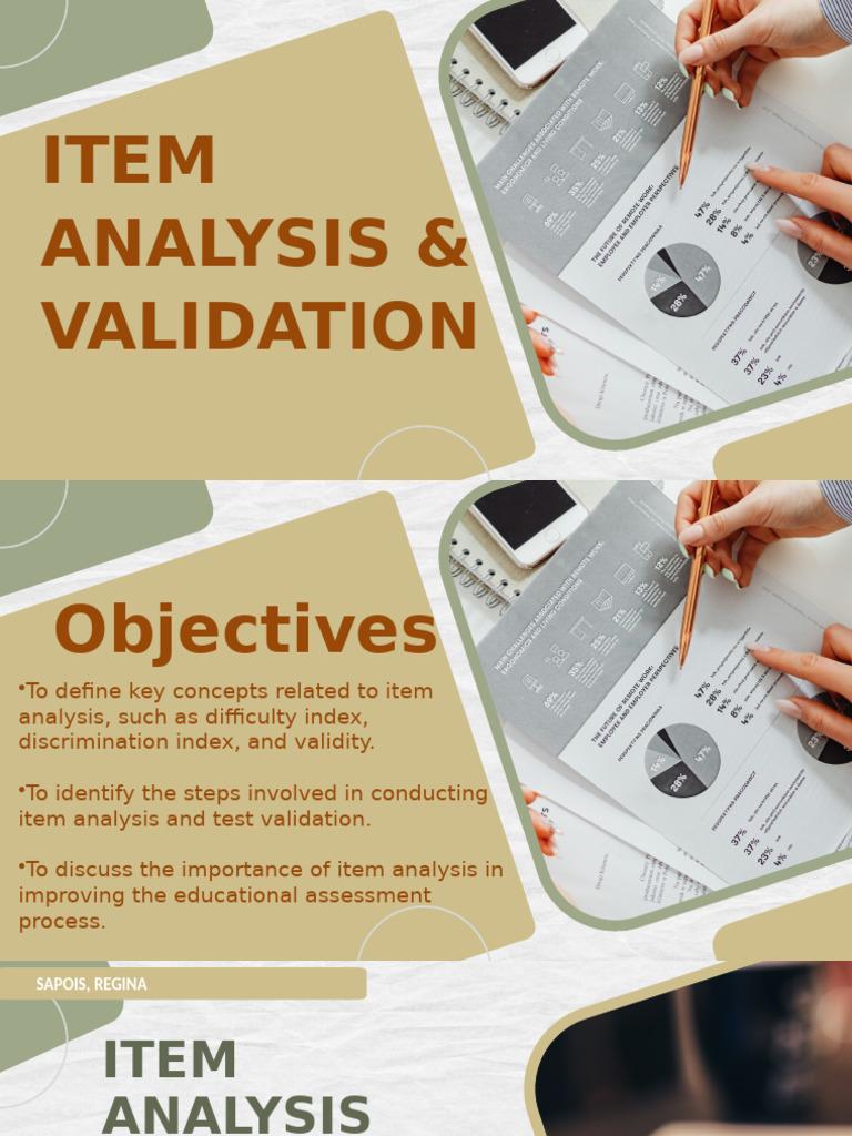 Item Analysis and Test Validation Guide | PDF | Validity (Statistics ...
