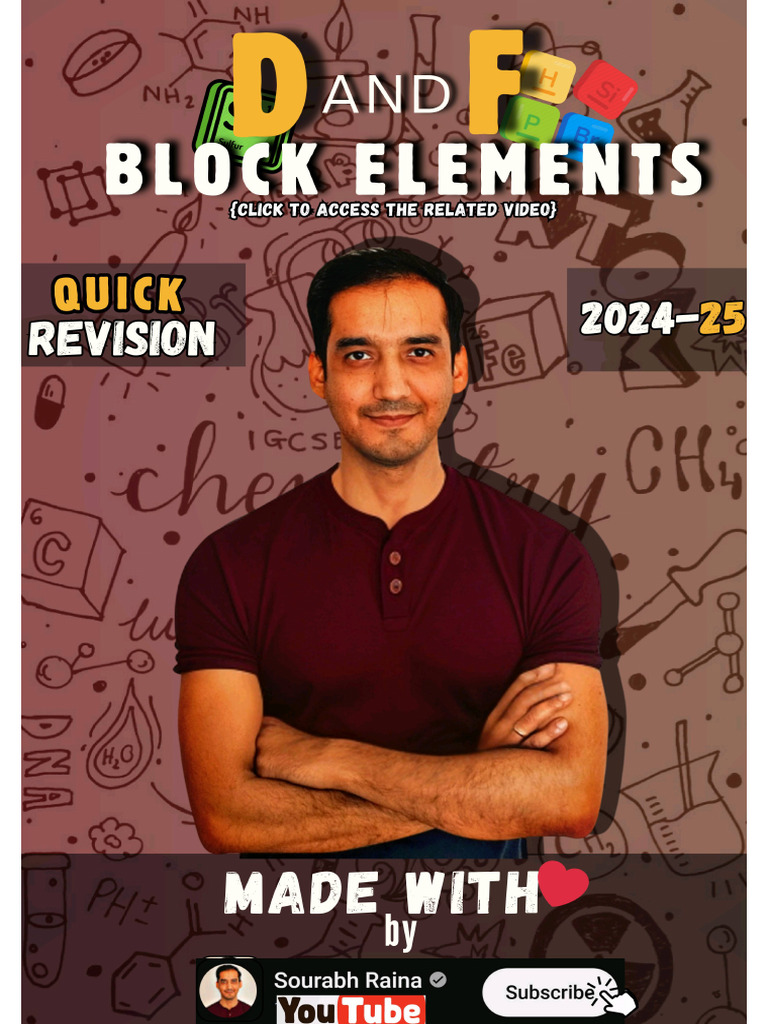 D and F block elements notes | PDF