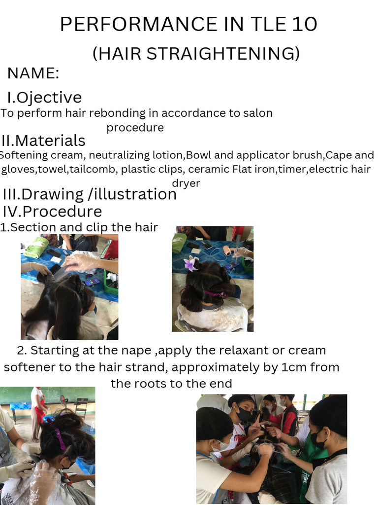 Hair Rebonding Procedure Guide | PDF