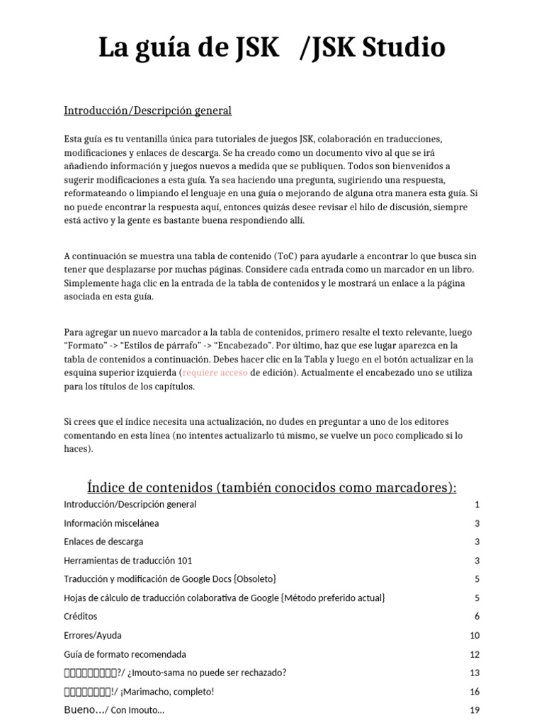 La Guía Del Estudio de La Comunidad JSK - Actualización 02-02-2020 | PDF | Archivo de ...