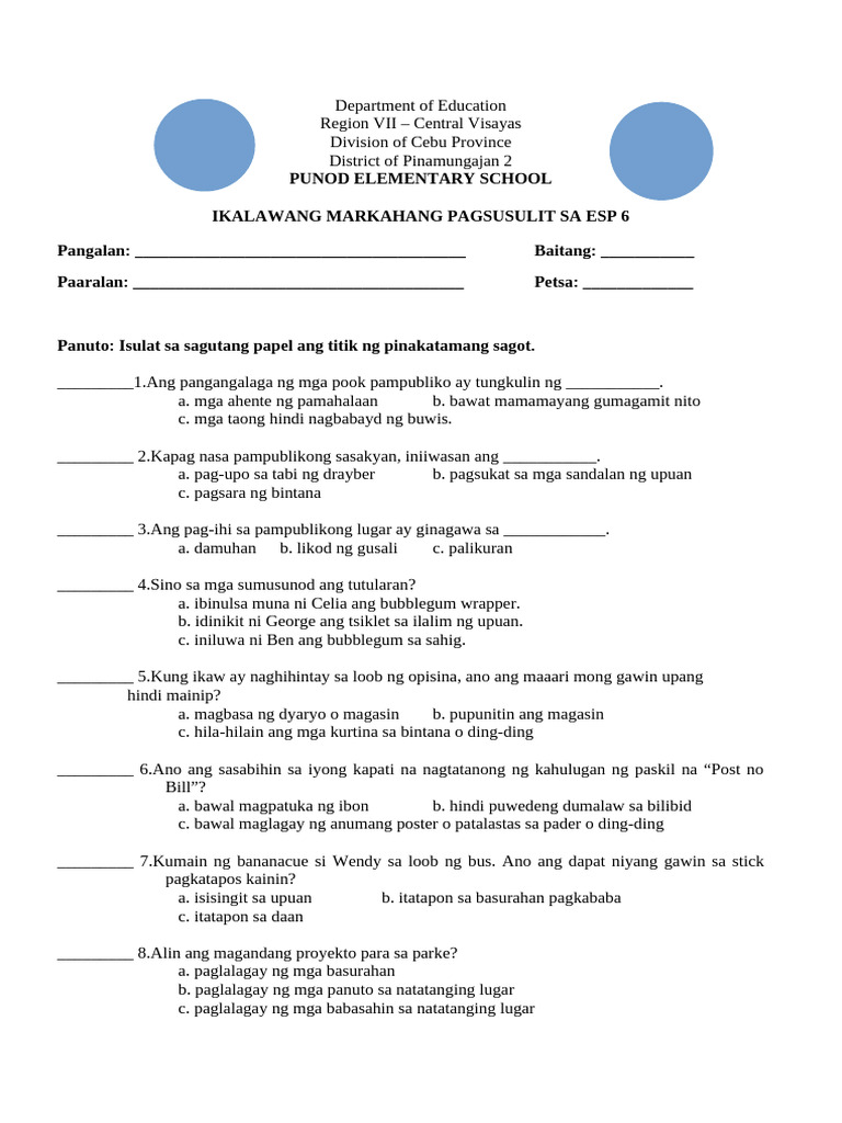 PT Esp 6 Q2 | PDF