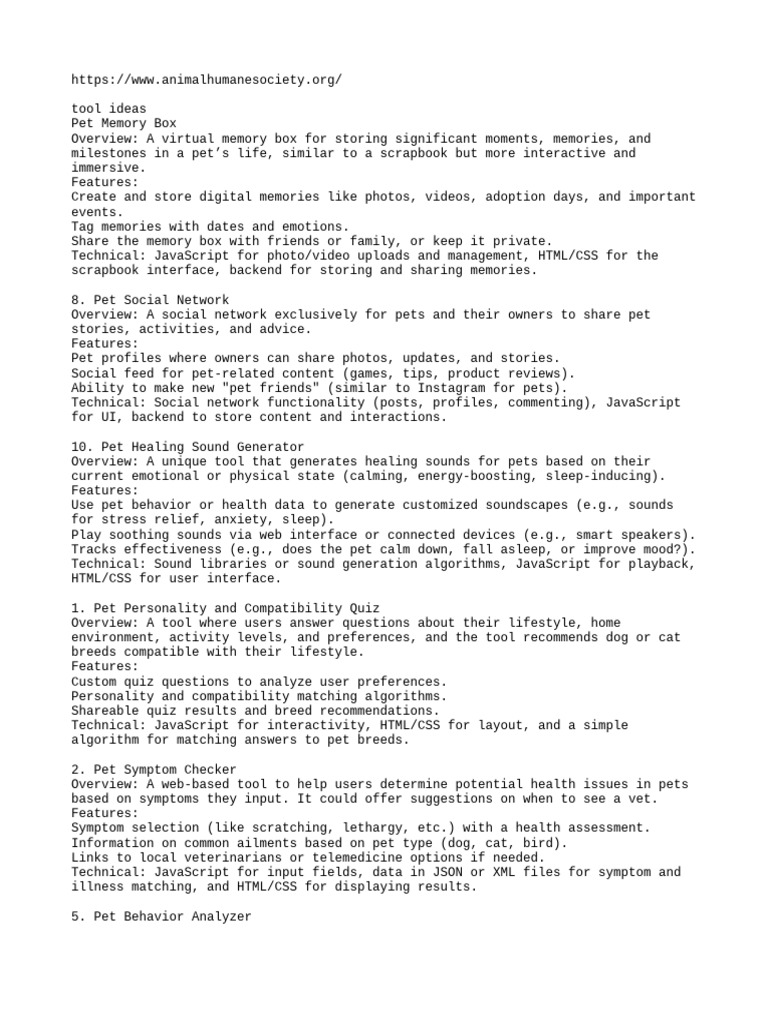 Pets | PDF | Html | Java Script