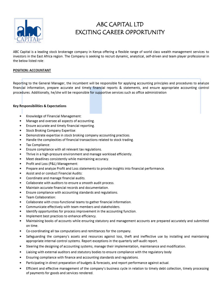 ABC Capital Advert Accountant | PDF | Audit | Accounting