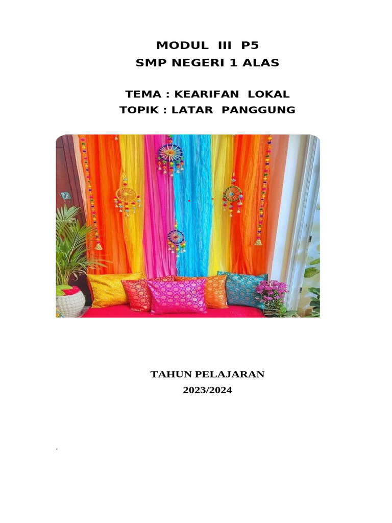 Modul Iii P5 Latar Panggung 2024 | PDF