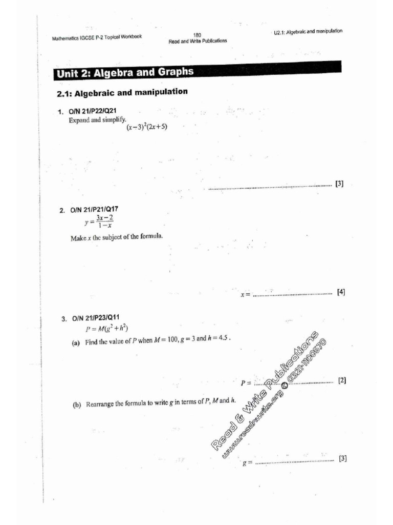 Aljebra and Graph | PDF