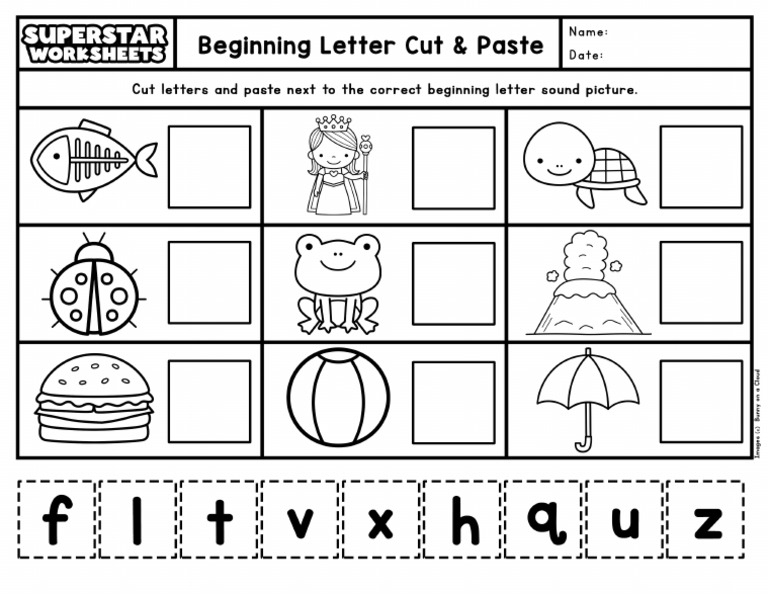 Beginning Letter Cut and Paste 3 | PDF