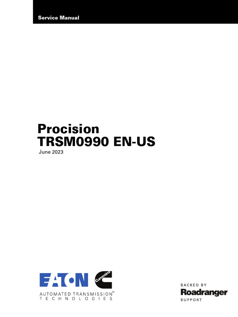 Procision Service Manual Trsm0990 | PDF | Manual Transmission | Gear