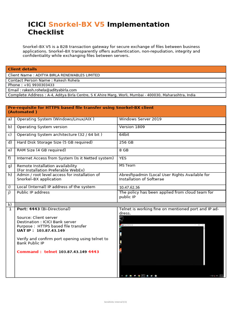 UAT - Snorkel - Checklist (ICICI Bank) | PDF | Operating System ...