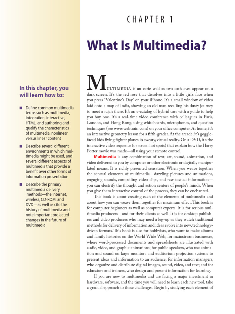 Chapter 1 Multimedia | PDF | Compact Disc | Multimedia
