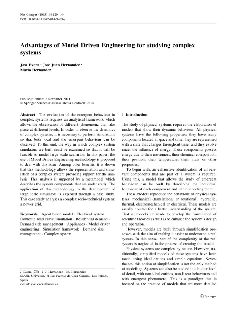 Advantages of Model Driven Engineering F | PDF | Conceptual Model | Electric Power Distribution
