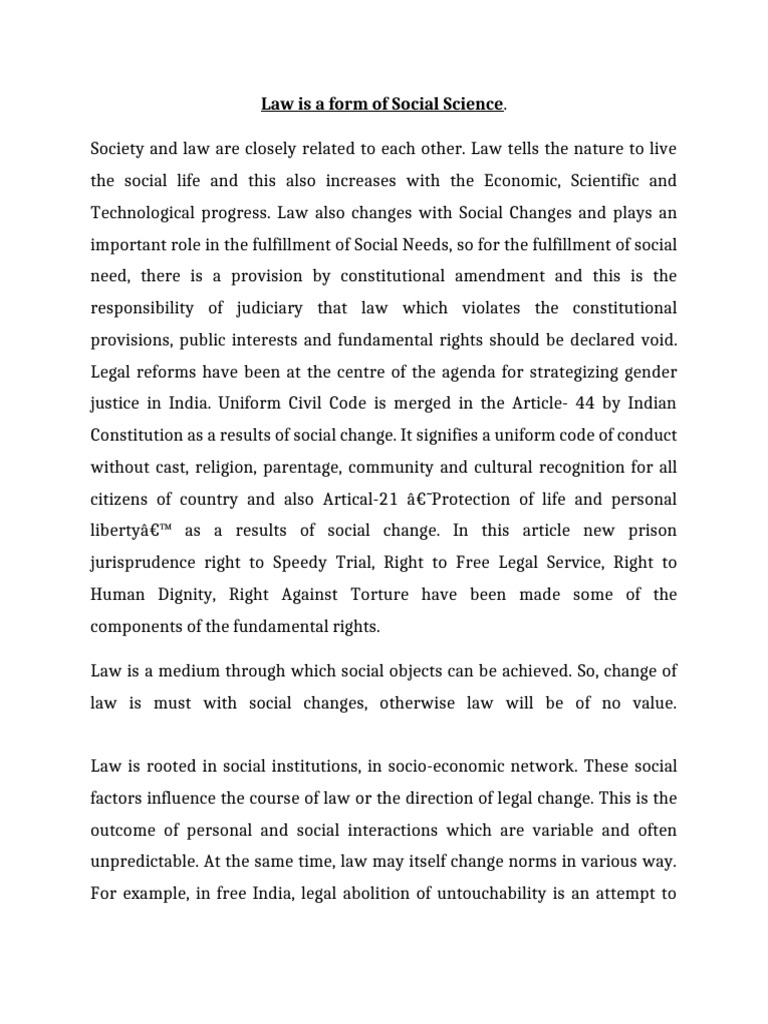 Law Is A Form of Social Science | PDF | Writ | Mandamus