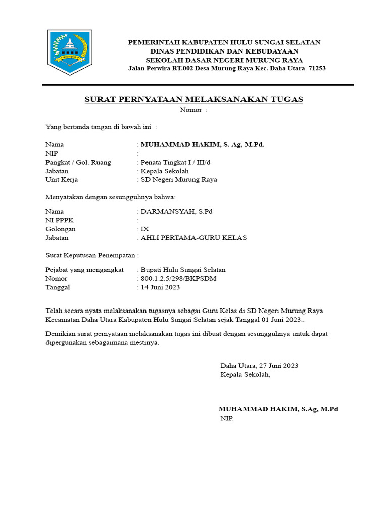SPMT CONTOH HSS | PDF