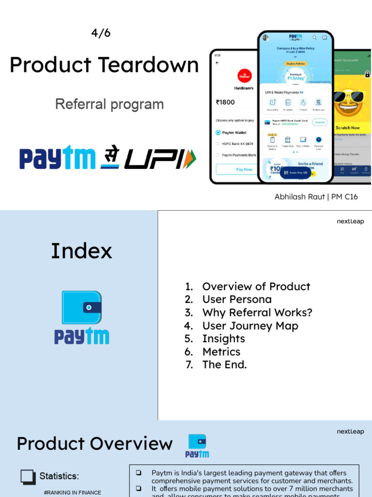 4 6 Product Teardown PayTM Referral Program 1720540670 | PDF | Payments | Banking Technology