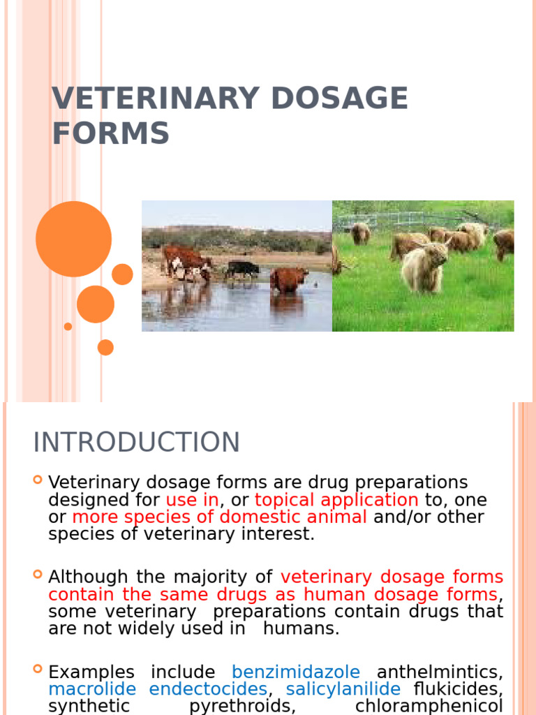 Veterinary Dosage Forms | PDF | Pharmaceutical Formulation | Tablet (Pharmacy)