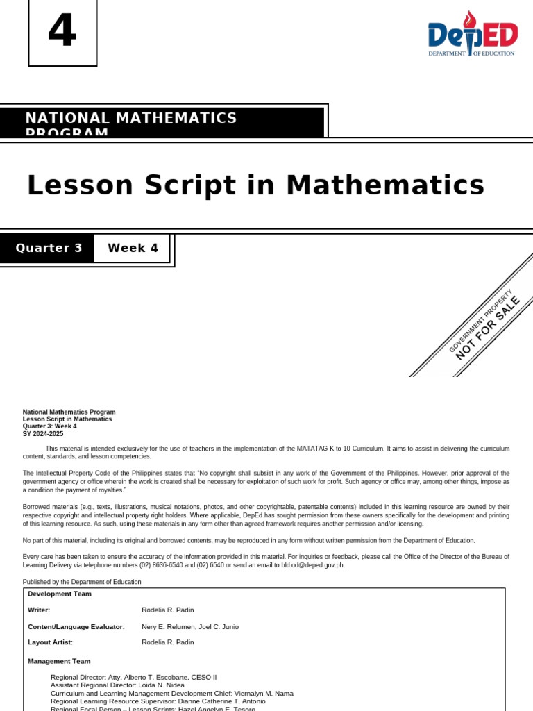 CO-2024-LS-G4-NMP-Q3-W4 | PDF | Mathematics
