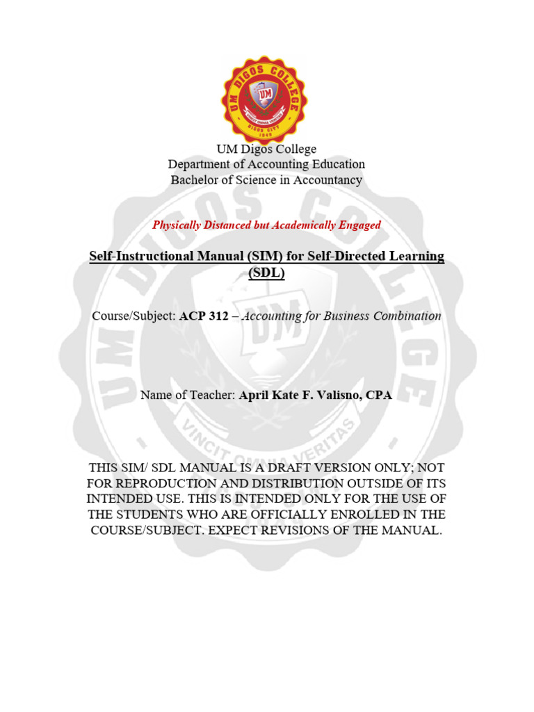SIM_WEEK-1-3a | PDF | Goodwill (Accounting) | Mergers And Acquisitions