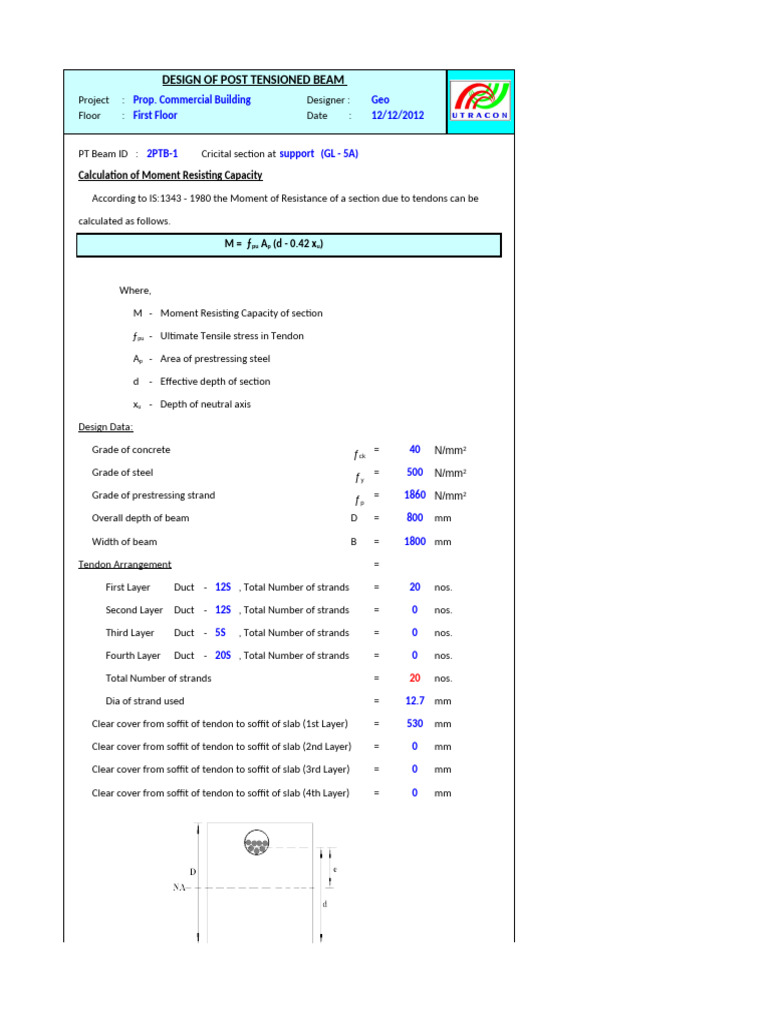 1. Rectangular Beam - Support | PDF | Beam (Structure) | Prestressed ...