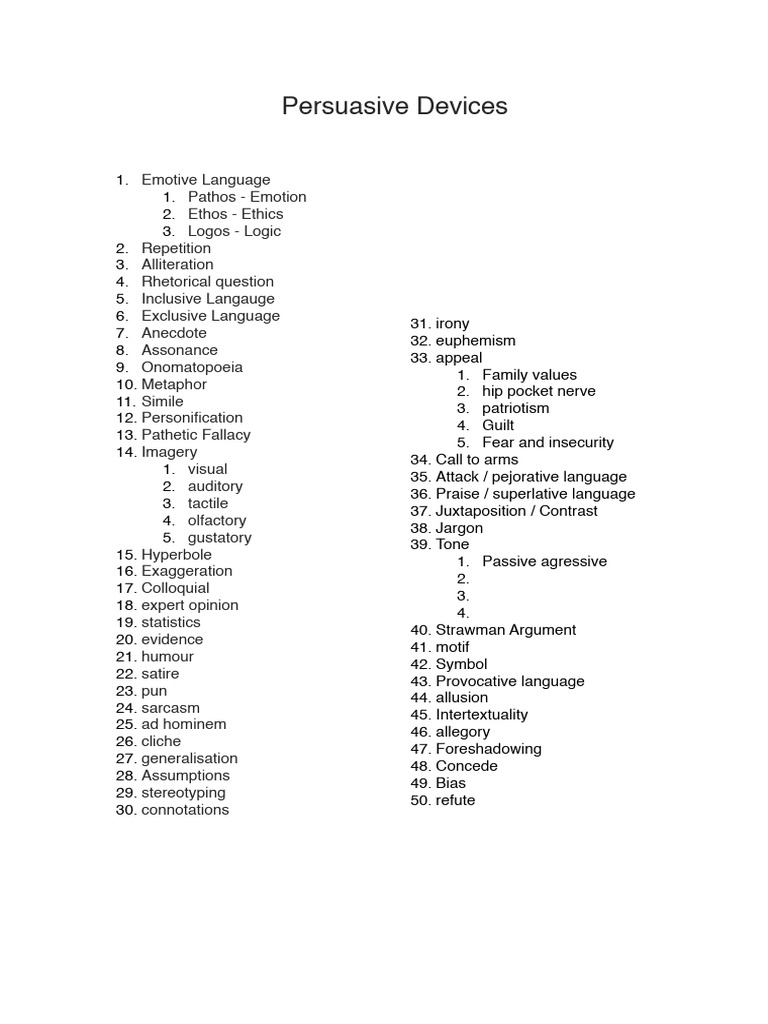 Allusion in Persuasive Techniques | PDF