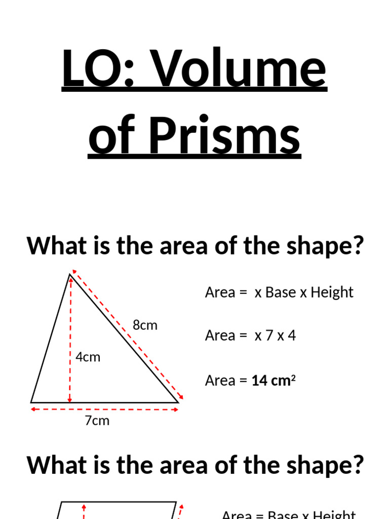 Calculating Volume of Prisms | PDF