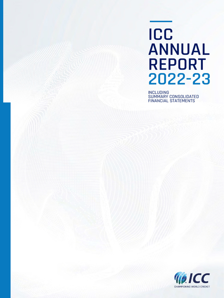 Icc Annual Report 2022 23 Spreads | PDF | England Cricket Team | Cricket