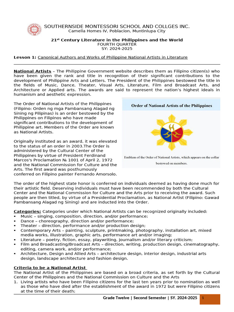 21st Century Notes 1 2024 2025 | PDF | Philippines