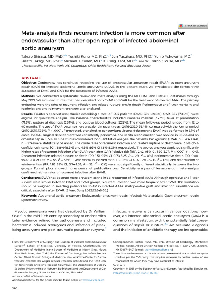 Meta-analysis finds recurrent infection is more common after ...