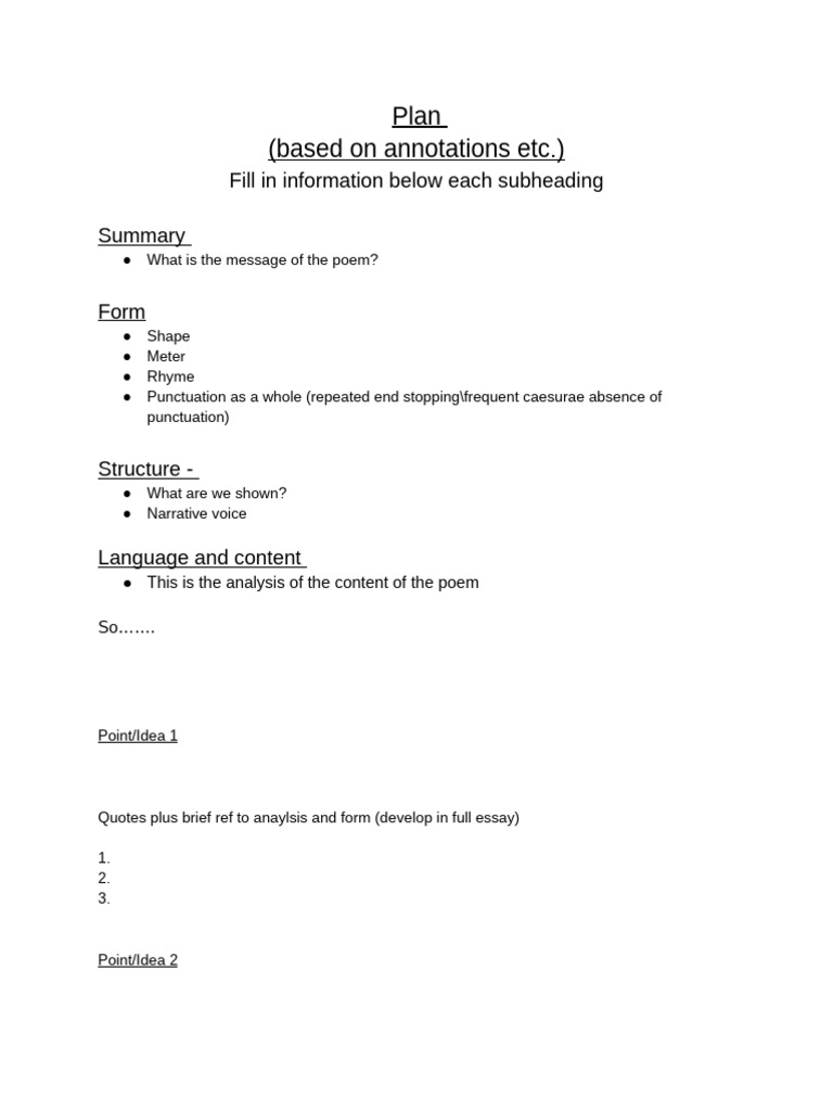 Analysis Worksheet. | PDF