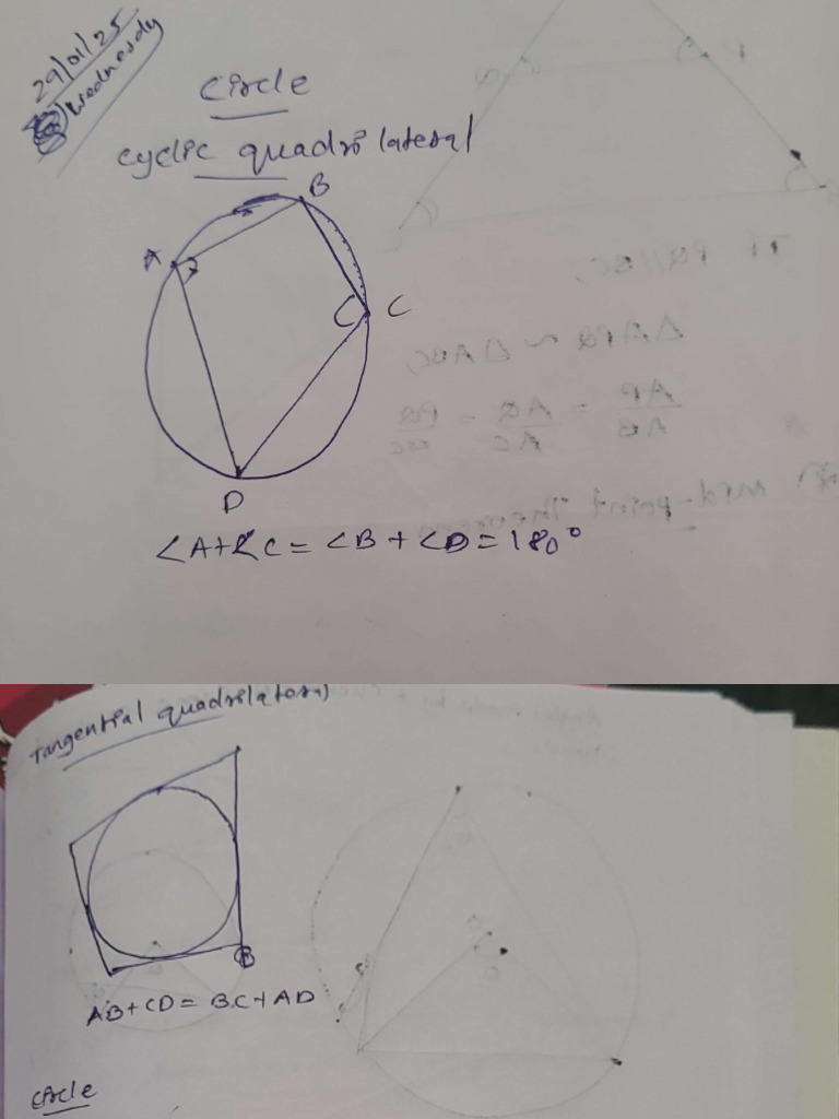Wednesday Geometry Notes Pdf