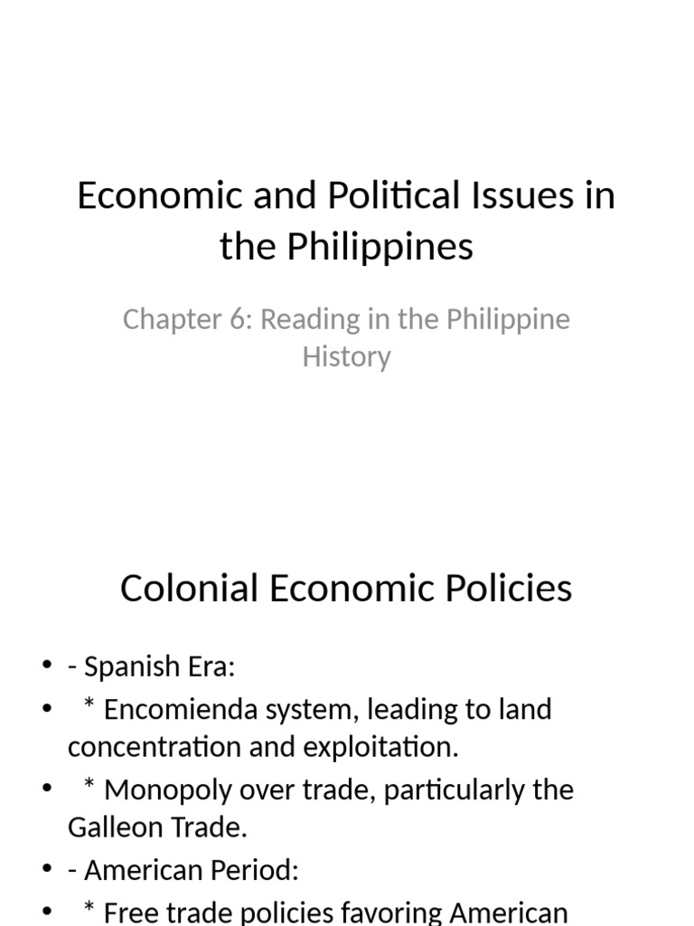 Philippines Economic and Political Issues | PDF