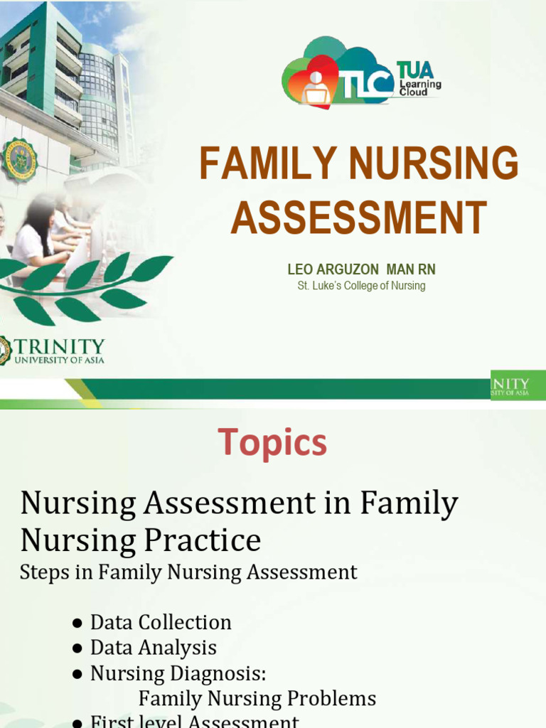 05 - FAMILY NURSING ASSESSMENT | PDF | Physical Examination | Health Care