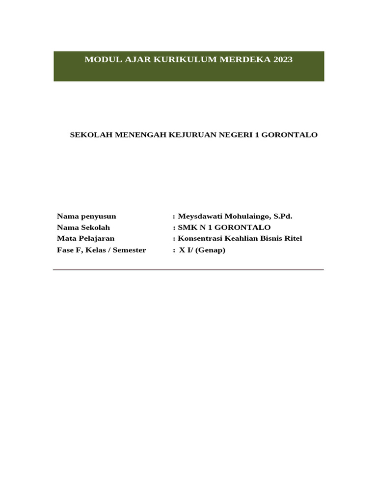 Modul-Ajar-Elemen-Visual-Merchandising Xi Genap | PDF