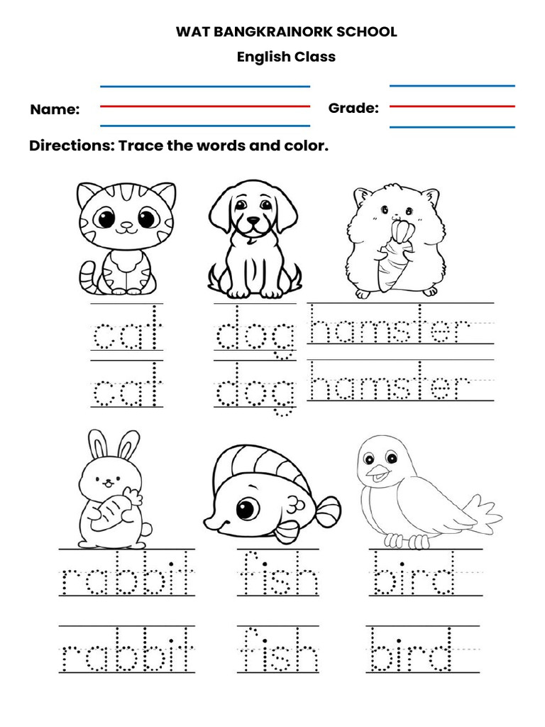 K3 worksheet.my pets | PDF