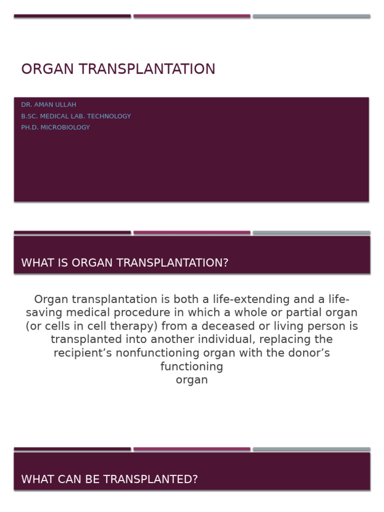 Organ Transplantation | PDF | Organ Transplantation | Organ Donation