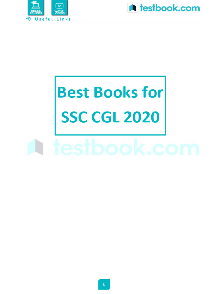 Best SSC CGL 2020 Preparation Books | PDF | Qualifications