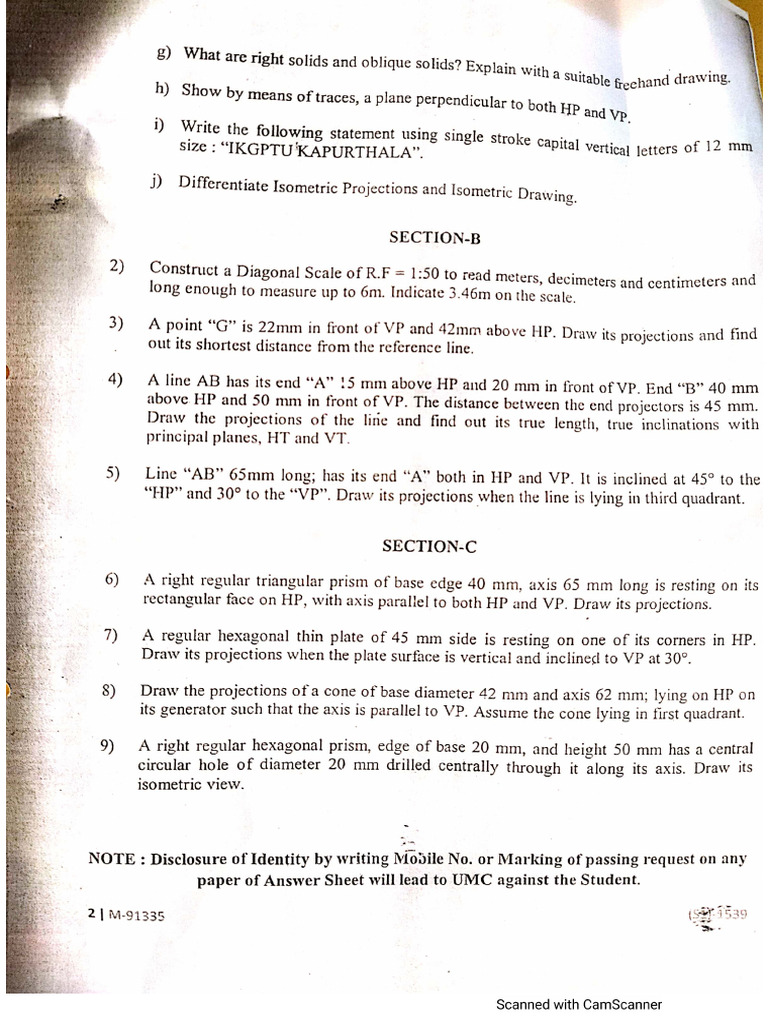 July 2022 EGD PTUQuestion Paper With Answers | PDF