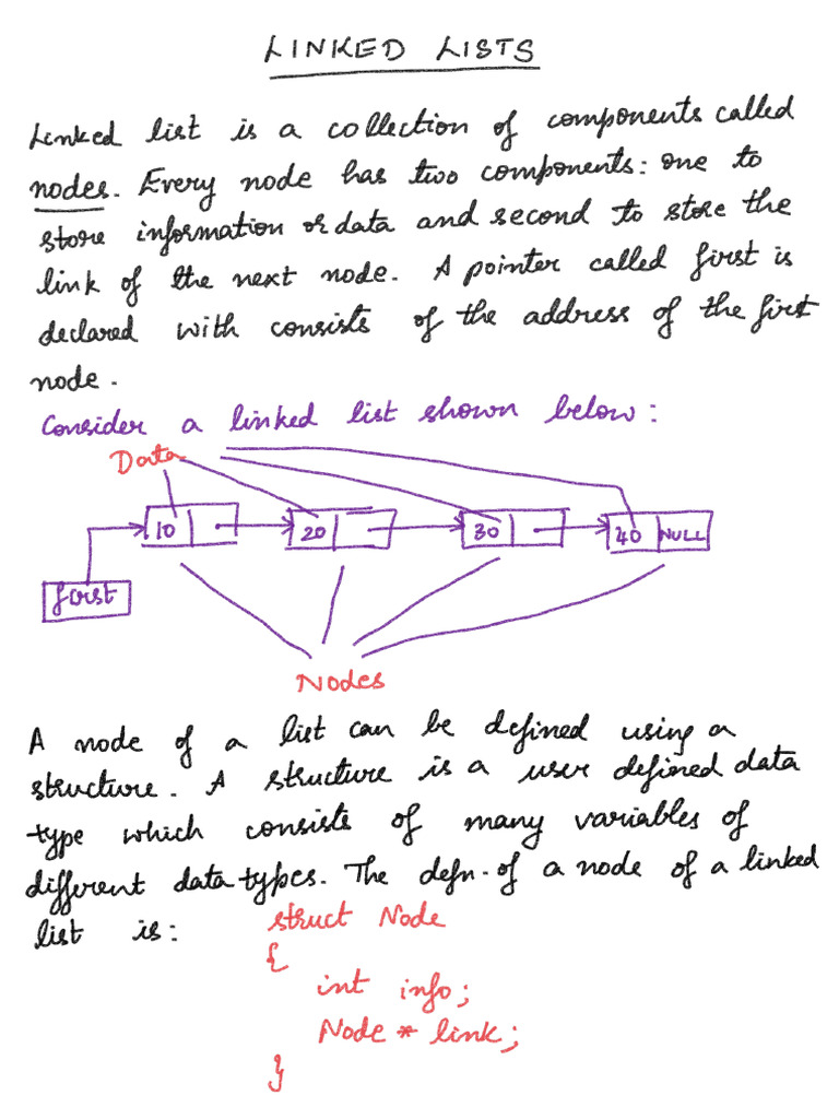 Linked List PDF | PDF