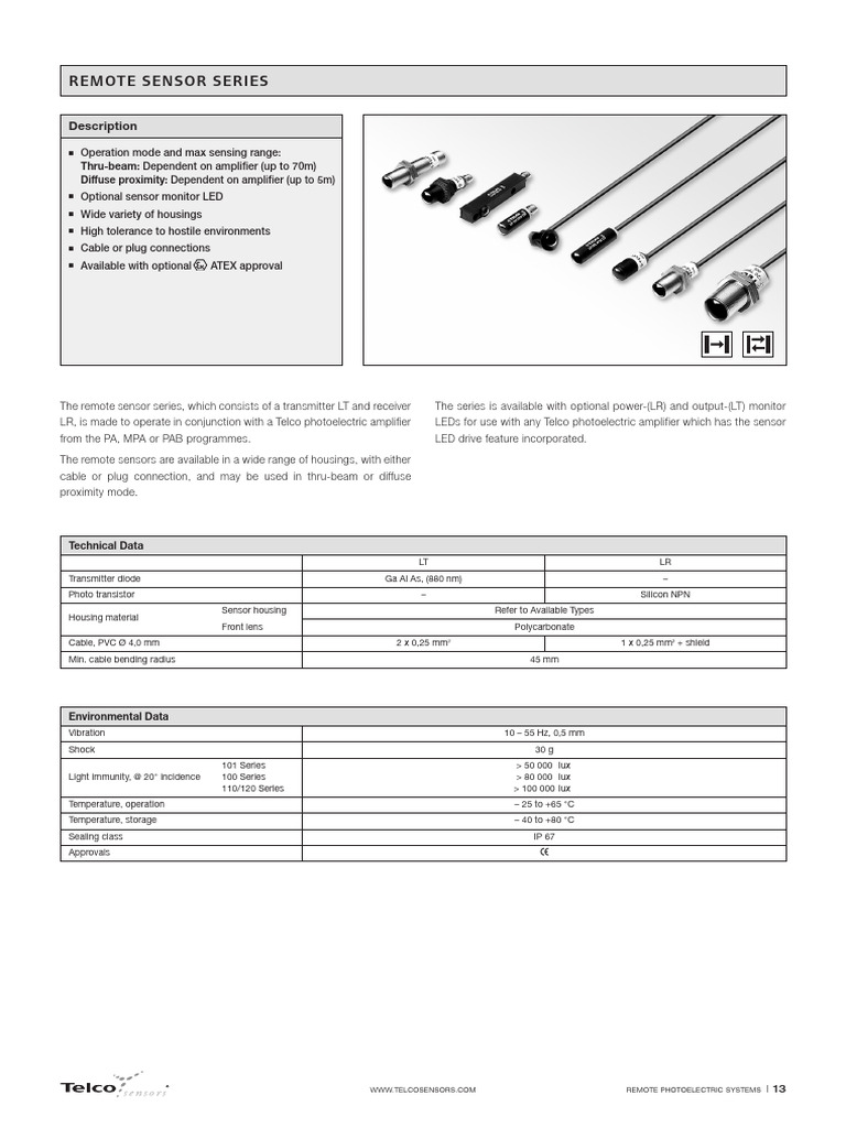telco-remote-sensors-datasheet-en | PDF | Electronics | Electrical ...