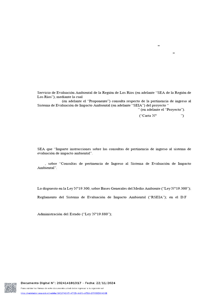 Res. Ex. N 202414101317 Sea Los Rios | PDF