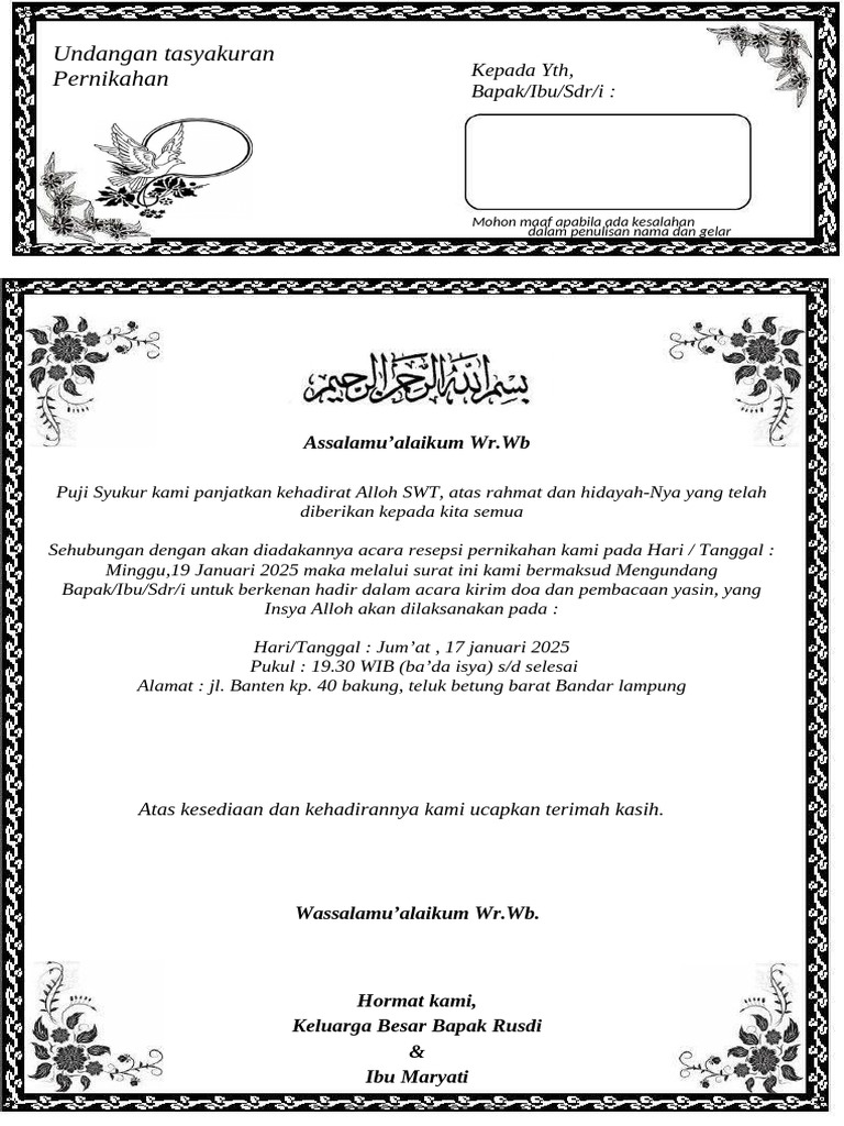 Undangan 2 | PDF