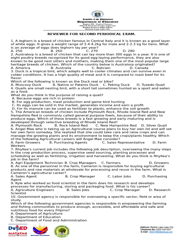 SOLO-FRAMEWORK-SECOND-PT-reviewer | PDF | Agriculture | Hazards